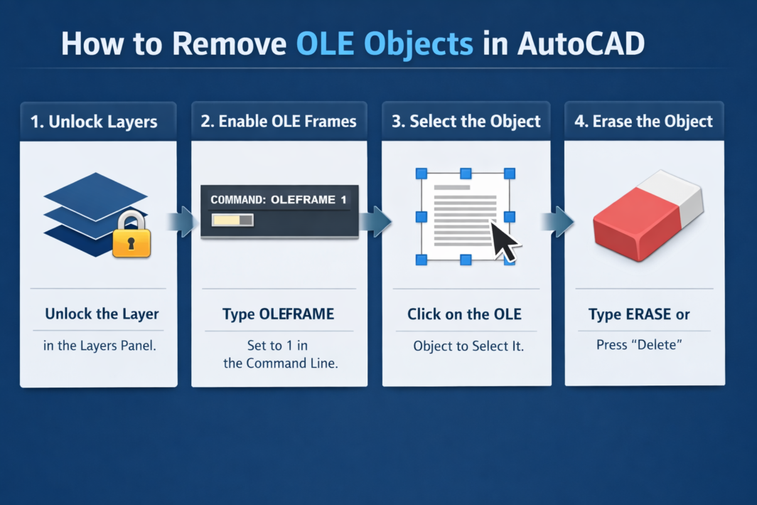 How to remove ole object in AutoCAD - Eadoz