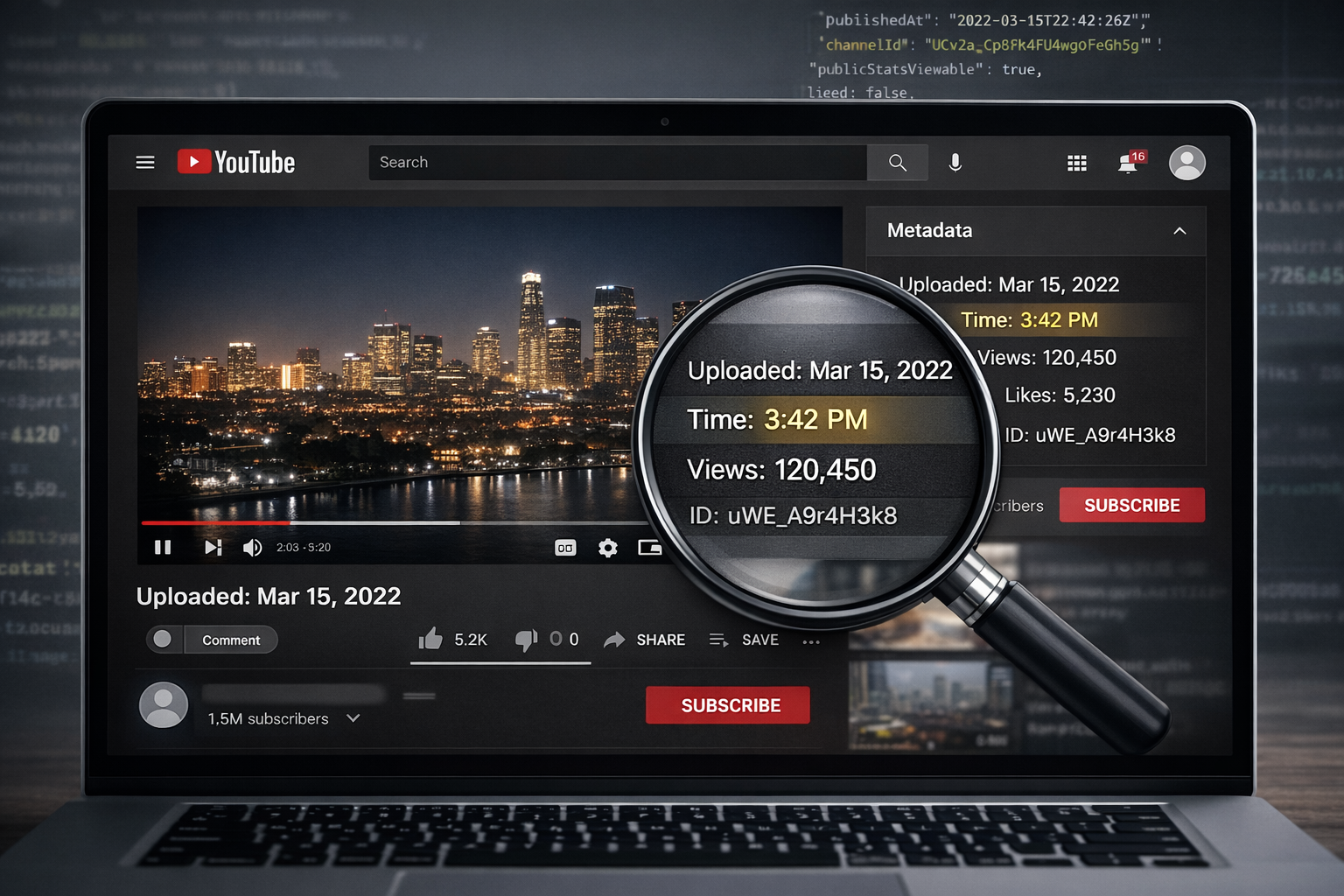 How to find the exact time a video was uploaded - Eadoz