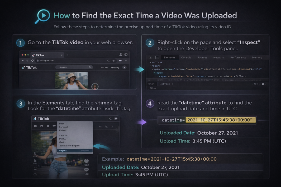 How to find the exact time a video was uploaded - Eadoz